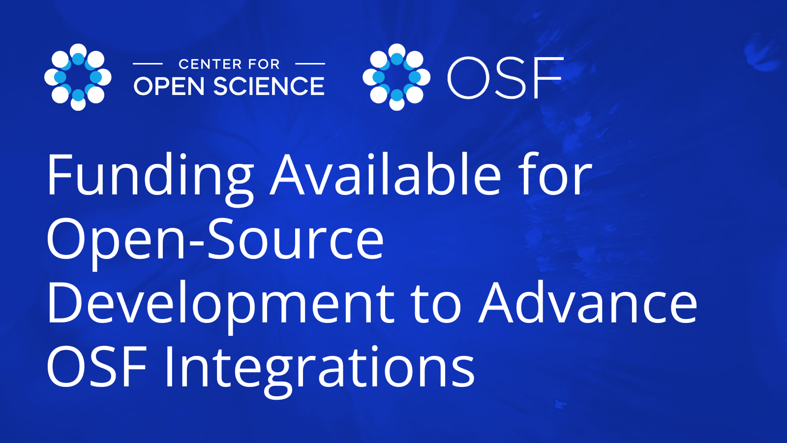 COS Launches Call for Developers to Enhance Open Science Framework with Support from NSF